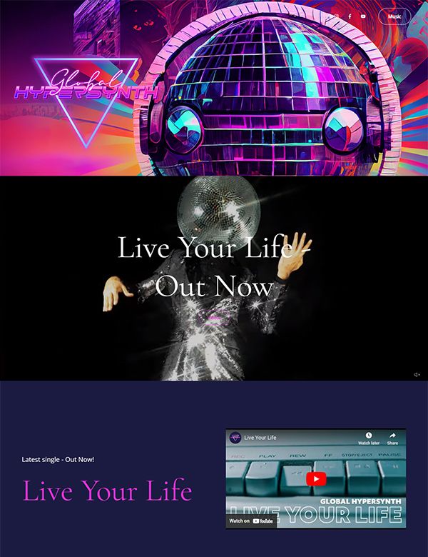 Create a Musician Portfolio Website - Pixpa