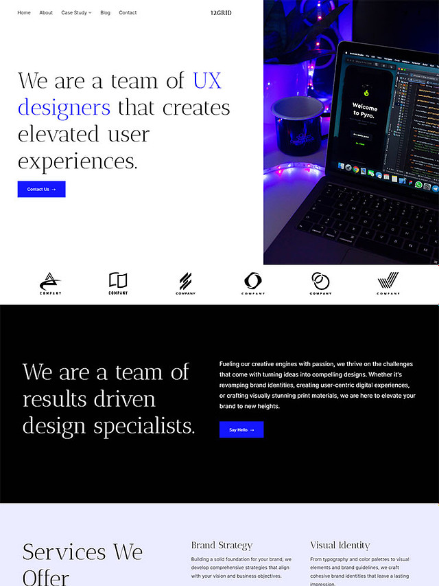 Graphic Design Website Templates | Pixpa